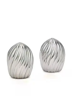 L'Objet Ripple Spice Jewels Salt & Pepper Shakers - Silver