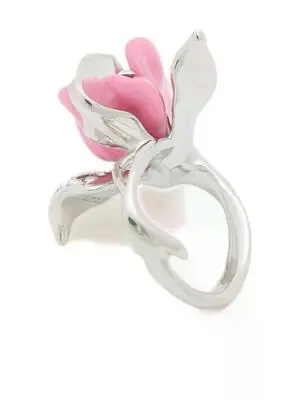 Marni Enamelled Tulip Rhinestone Ring