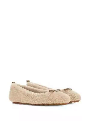 Hogan Shearling Ballerina Shoes