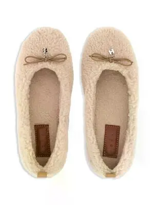 Hogan Shearling Ballerina Shoes
