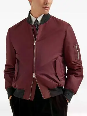 Brunello Cucinelli Padded Bomber Jacket - Red