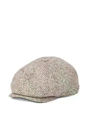 Brunello Cucinelli Herringbone-pattern Cap - Neutrals