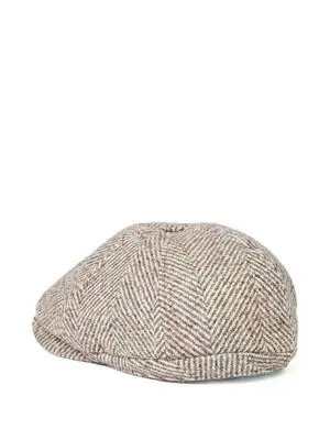Brunello Cucinelli Herringbone-pattern Cap - Neutrals