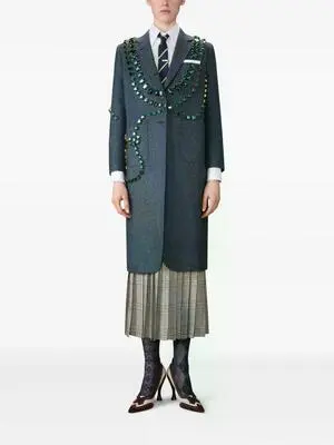 Thom Browne Trompe L'oeil Crystal-embellished Coat