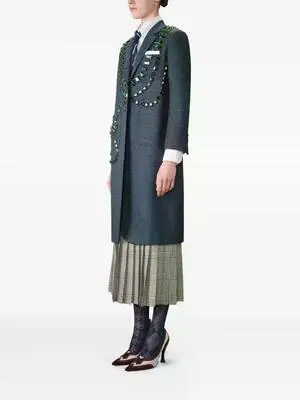 Thom Browne Trompe L'oeil Crystal-embellished Coat