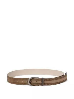 Brunello Cucinelli Embellished Suede Belt - Brown