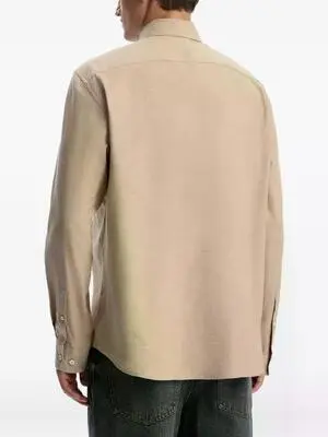 12 STOREEZ Cotton Flannel Shirt - Neutrals