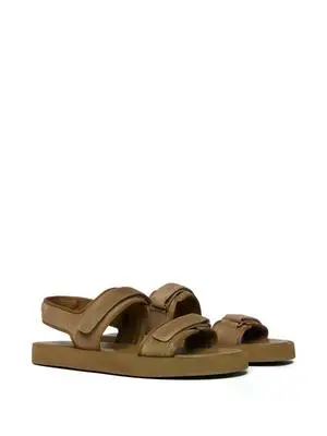 12 STOREEZ Touch-strap Suede Sandals
