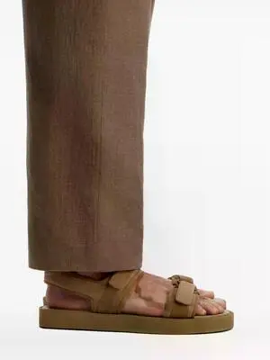 12 STOREEZ Touch-strap Suede Sandals