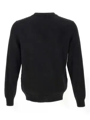 DIKTAT Diamond-weave Crew-neck Sweater - Black