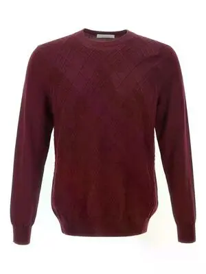 DIKTAT Diamond Pattern Sweater - Red