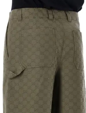 Gucci Gg Canvas Shorts - Tank Green