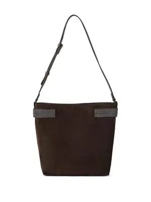 Brunello Cucinelli Shoulder Bag With Monili Detail - Brown