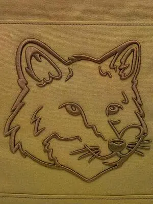 Maison Kitsuné Xl Fox Head Tote Bag - Brown