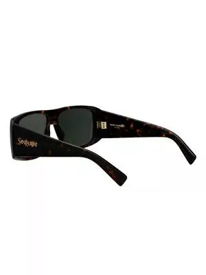Saint Laurent Rectangle-frame Sunglasses - Brown