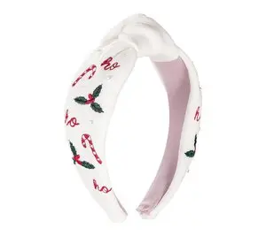 VIOLET & BROOKS Holly Embroidered Knot Headband - One-color