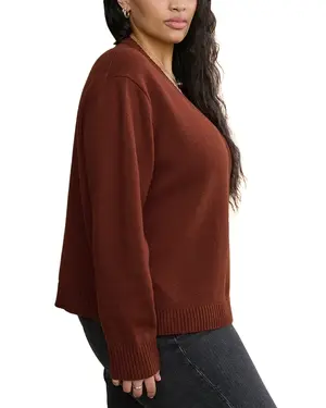 Jenni Kayne Simone V-neck Sweater - Rust
