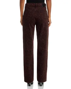 Rag & Bone Shea High-rise Straight-leg Jeans - Leopard