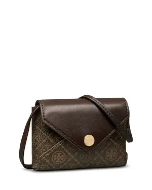 Tory Burch T Monogram Coated Canvas Wallet Crossbody