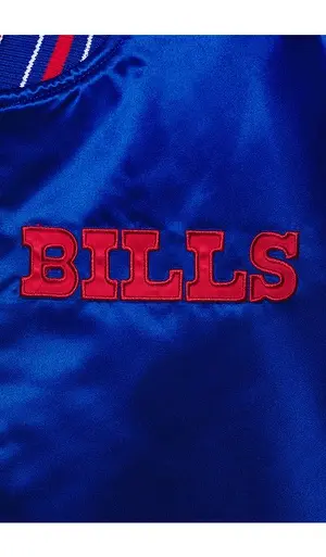 Mitchell & Ness Nfl Bills Throw It Back Heavyweight Satin Jacket