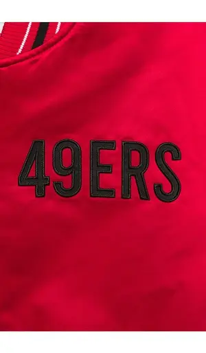 Mitchell & Ness Nfl 49ers Throw It Back Heavyweight Satin Jacket