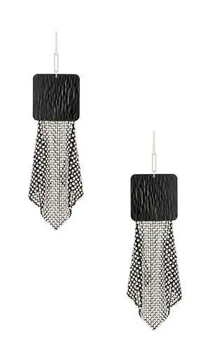 Isabel Marant Ava Long Dangle Earrings - Black & Silver