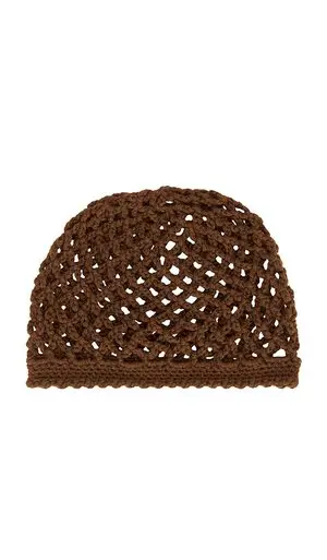 LOVERS AND FRIENDS Dionne Crochet Hat - Dark Brown
