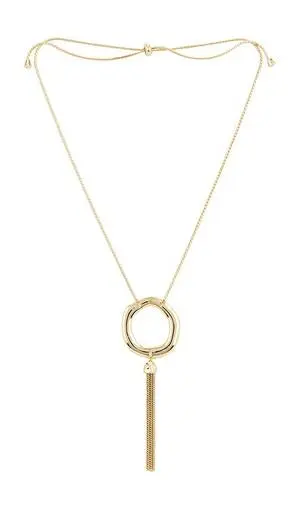 Ettika Open Circle Tassel Necklace - Gold