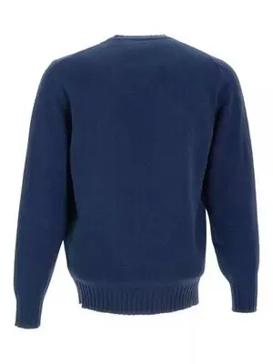 FILIPPO DE LAURENTIIS Ribbed Crew Neck Sweater - Blue