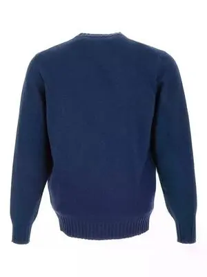 FILIPPO DE LAURENTIIS Ribbed Crew Neck Sweater - Blue