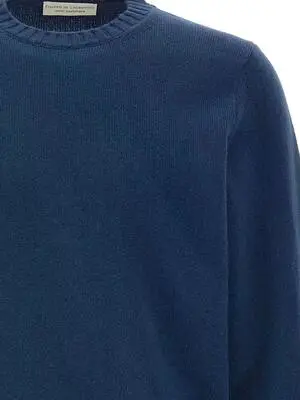 FILIPPO DE LAURENTIIS Ribbed Crew Neck Sweater - Blue