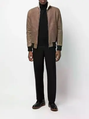 BARBA NAPOLI Suede Bomber Jacket