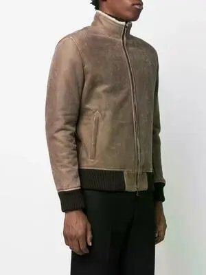 BARBA NAPOLI Suede Bomber Jacket