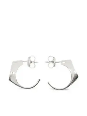 MAISON MARGIELA Logo Signet Earrings - Silver