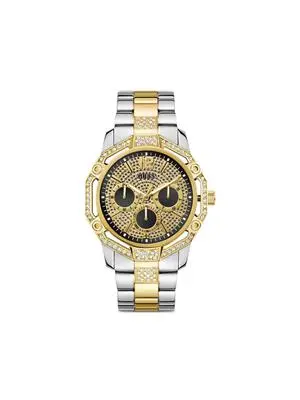 Guess Crystal-embellished 48mm Chronograph Watch - Gold