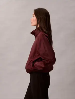 Calvin Klein Allover Monogram Windbreaker Jacket - Merlot