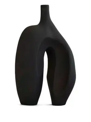 101 COPENHAGEN Medium Ni Abstract-shape Vase - Black
