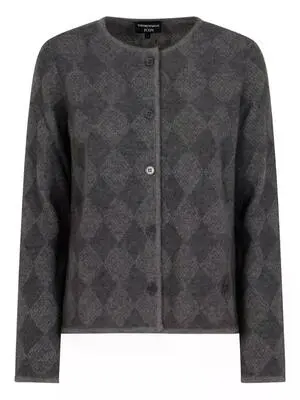 Emporio Armani Diamond-pattern Button Cardigan