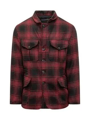 MANIFATTURA CECCARELLI Manifattura Ceccarelli Checked Wool Jacket - Red