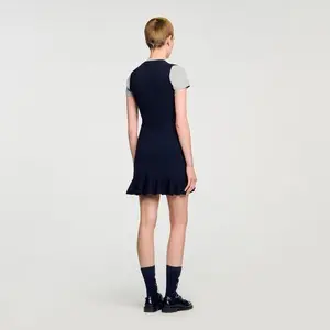 Sandro 2-in-1 Mini Knit Dress