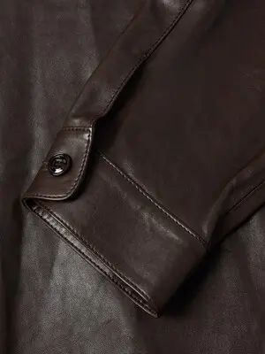 Our Legacy Welding Leather Shirt - Brown