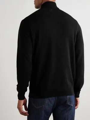 Massimo Alba Lima Cashmere Half-zip Sweater - Black
