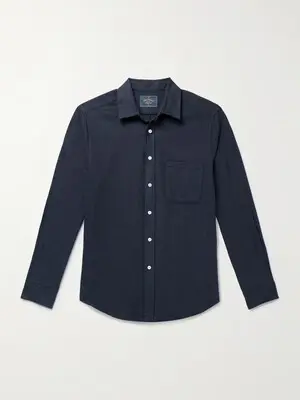Portuguese Flannel Teca Brushed Cotton-twill Shirt - Blue