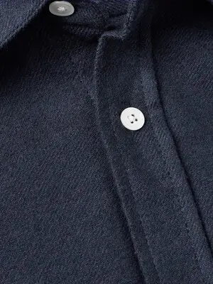 Portuguese Flannel Teca Brushed Cotton-twill Shirt - Blue