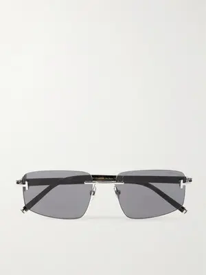 TOM FORD Private 4 Rimless Rectangular-frame Sunglasses - Gray