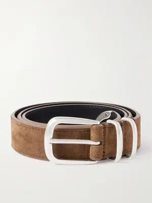 Officine Creative 3cm Suede Belt - Brown