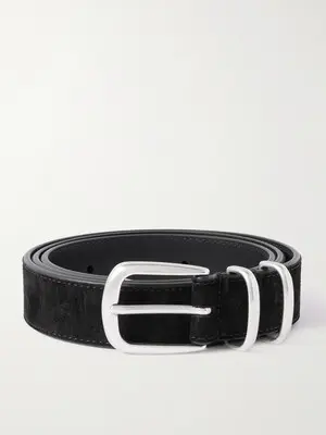 Officine Creative 3cm Suede Belt - Black