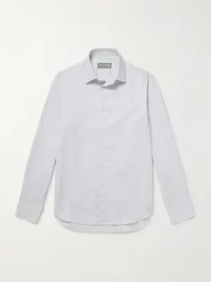 Men's White Check Shirts