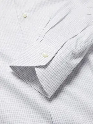 Canali Checked Cotton-poplin Shirt - White