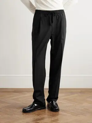 Altea Straight-leg Pleated Wool-blend Trousers